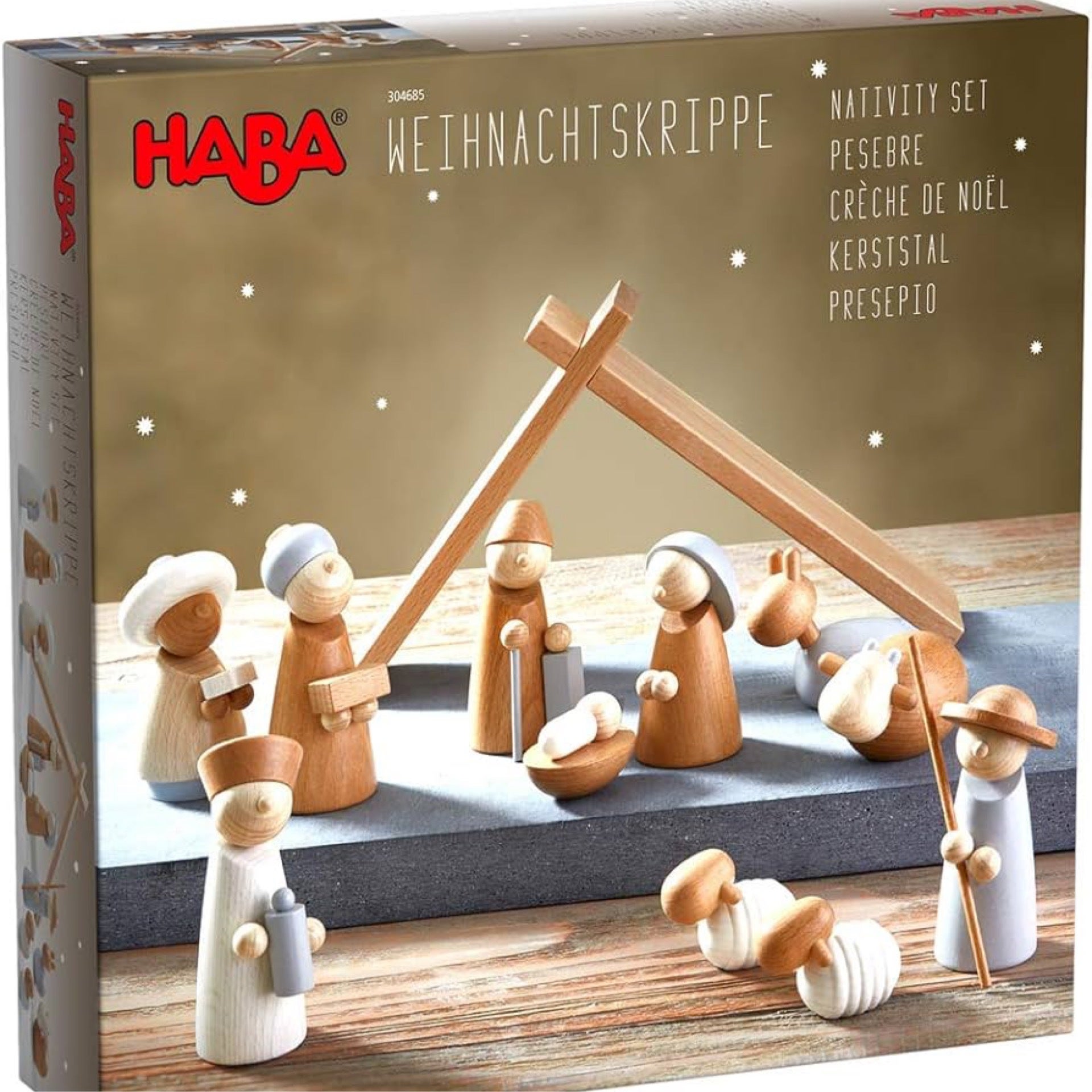 Natural Wood Nativity Set - HABA - Made in Germany | Chrysanthemum